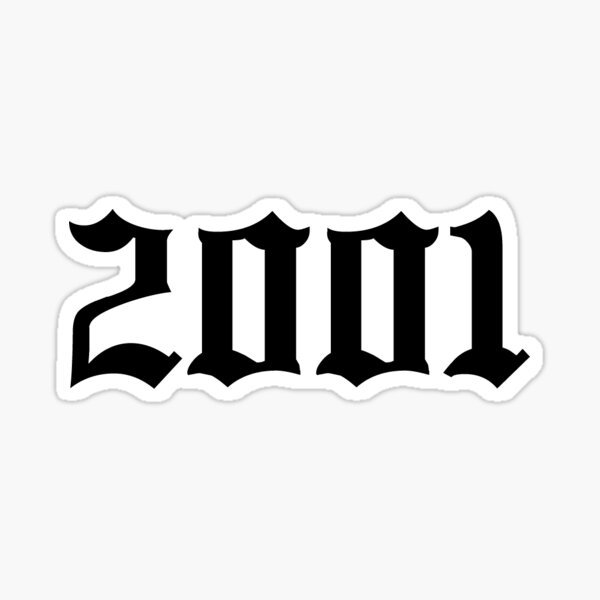 "2001" Sticker for Sale by ambamears | Redbubble