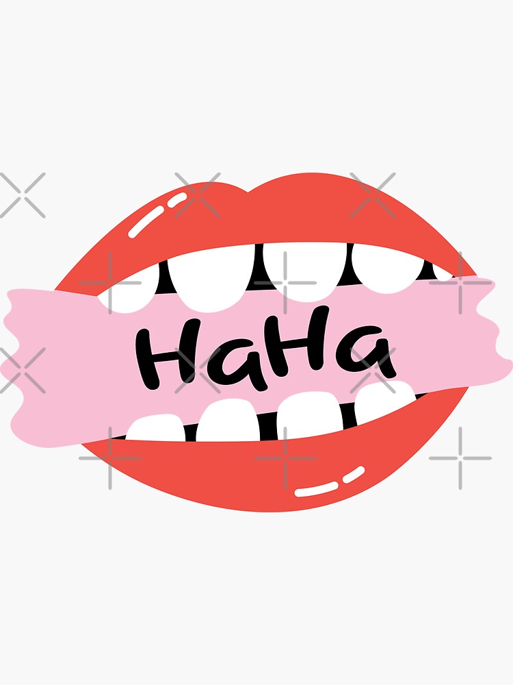 "Lips HaHa" Sticker by AdlDisEye | Redbubble