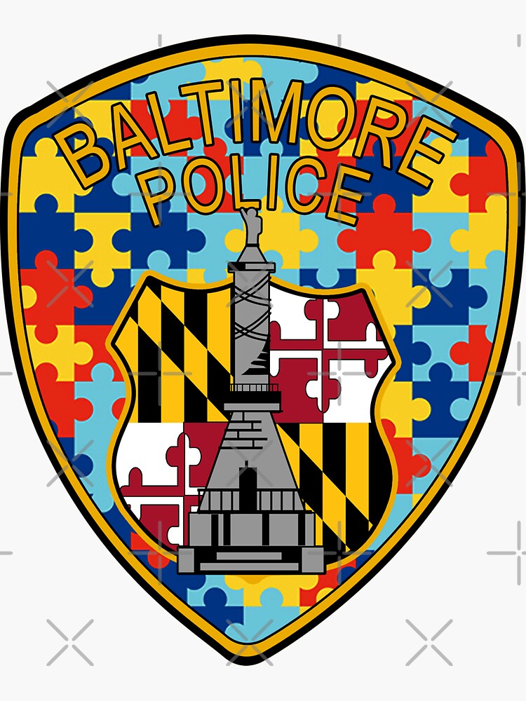 "Baltimore Police Autism Decal" Sticker for Sale by Det550 | Redbubble