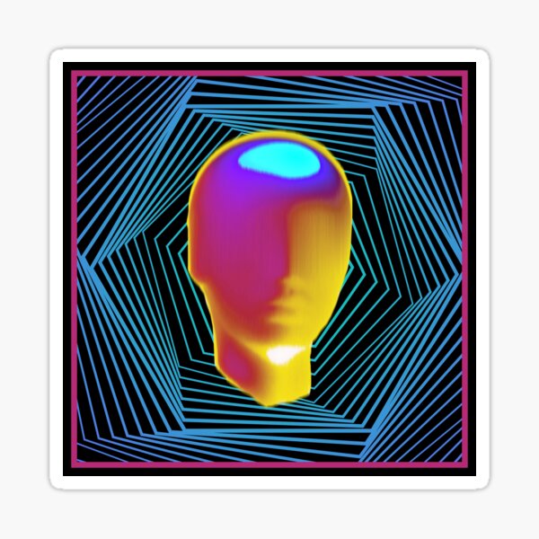 "Cyberhead " Sticker by radesigns2 | Redbubble