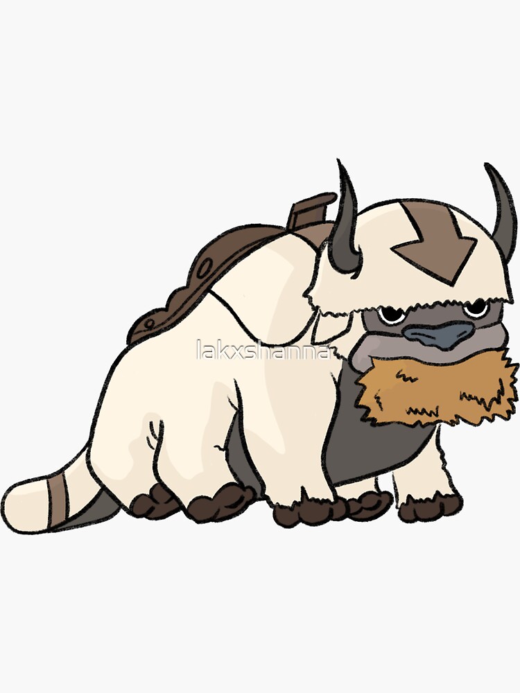 "Appa eating hay, Avatar the last Airbender " Sticker for Sale by ...