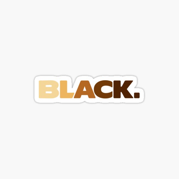 "Black, Various Skin Color" Sticker by Mariokao | Redbubble