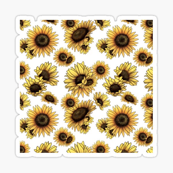 "Sunflowers Set Red" Sticker by lareinaraygin | Redbubble