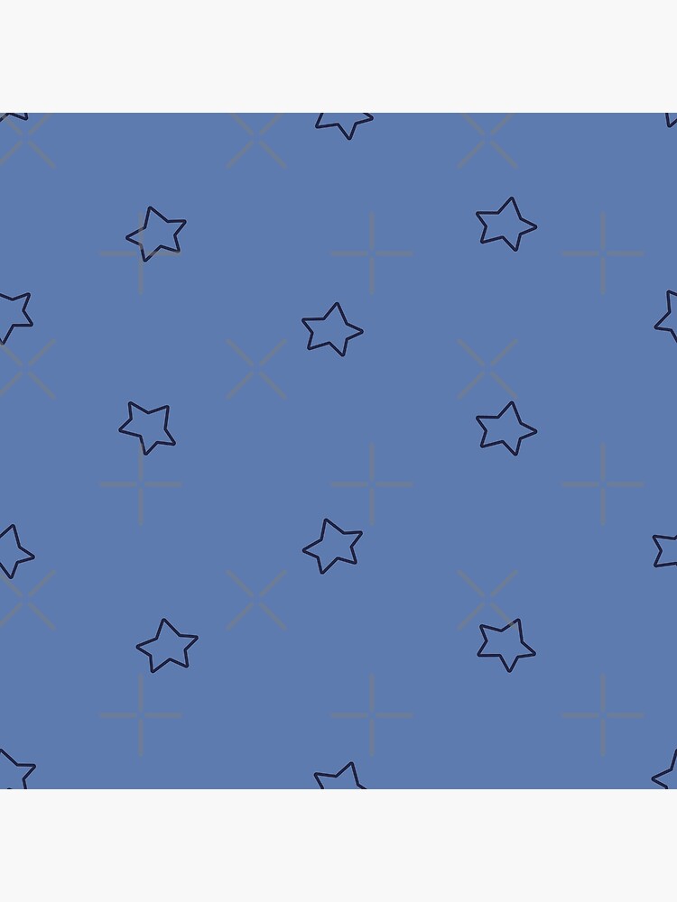 "Star line graphic pattern with blue background" Art Print by Bakulina ...