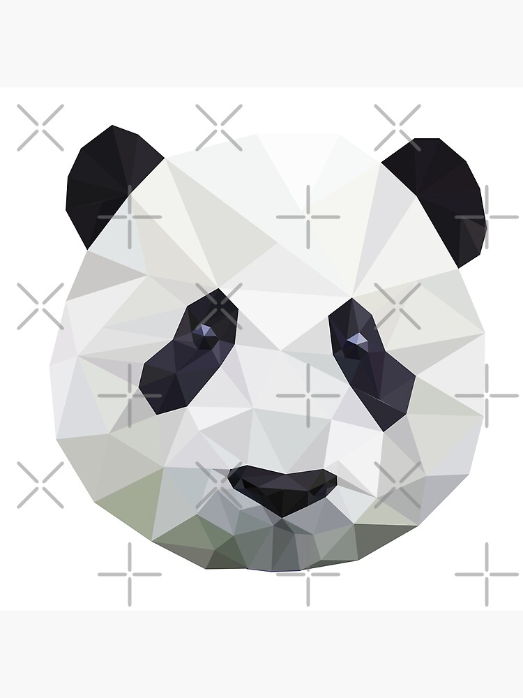 "Low-poly Panda" Canvas Print for Sale by NTifanny | Redbubble