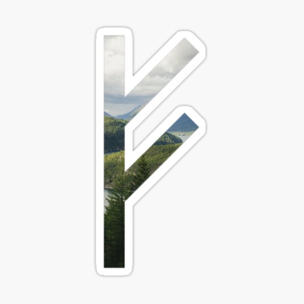 "'Luck. Wealth.' Nordic Rune " Sticker for Sale by CallumF5194 | Redbubble