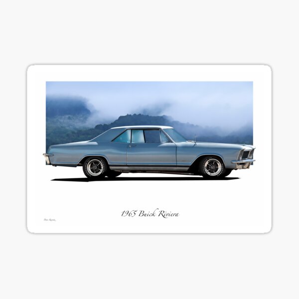 "1965 Buick Riviera" Sticker by DaveKoontz | Redbubble