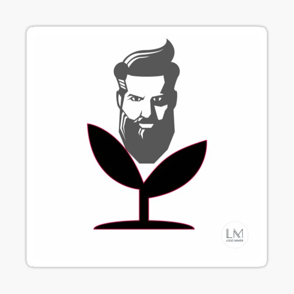 "Man head logo" Sticker by Ashok777 | Redbubble