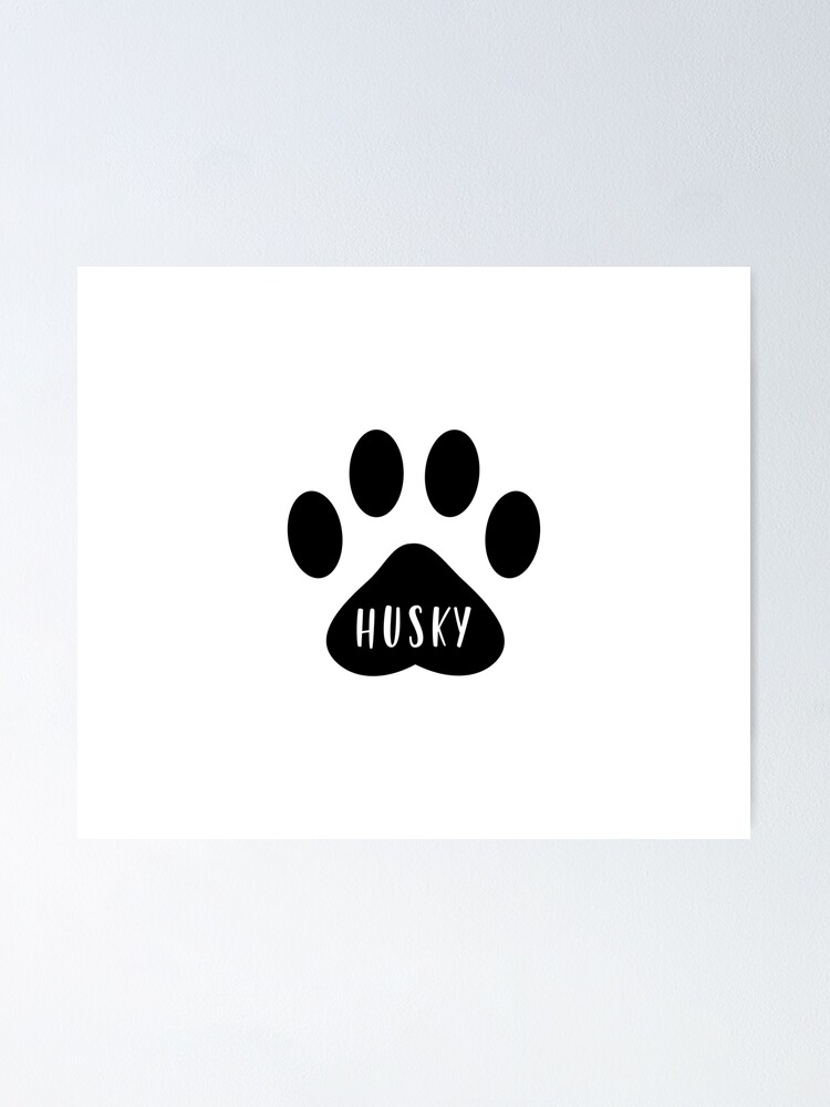 "Husky Paw Print Seal" Poster for Sale by chanzds | Redbubble