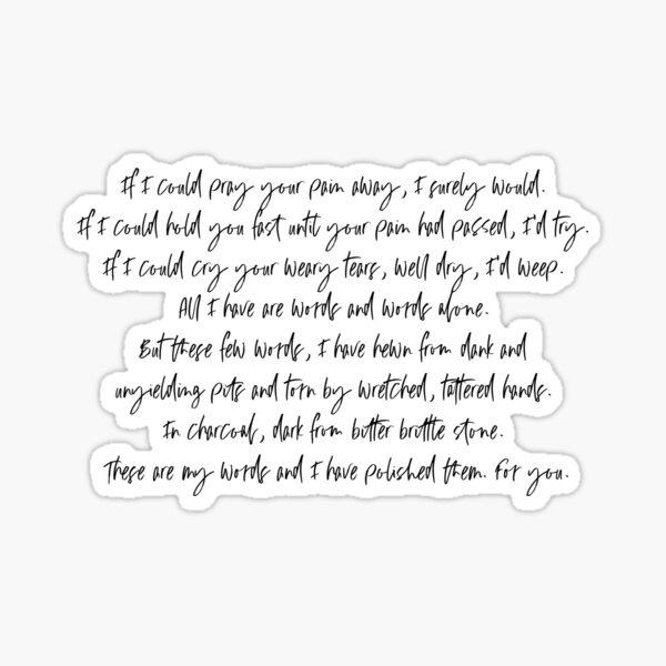 "Waterloo Road - Harley Poem for Budgen" Sticker for Sale by holbytv ...