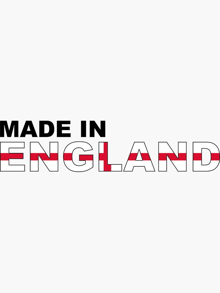 "Made in England" Sticker for Sale by JumboJames | Redbubble