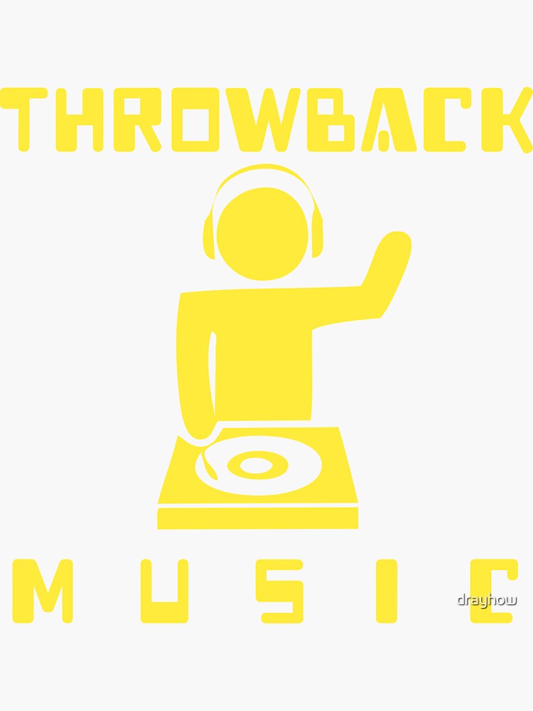 "Throwback music" Sticker for Sale by drayhow | Redbubble