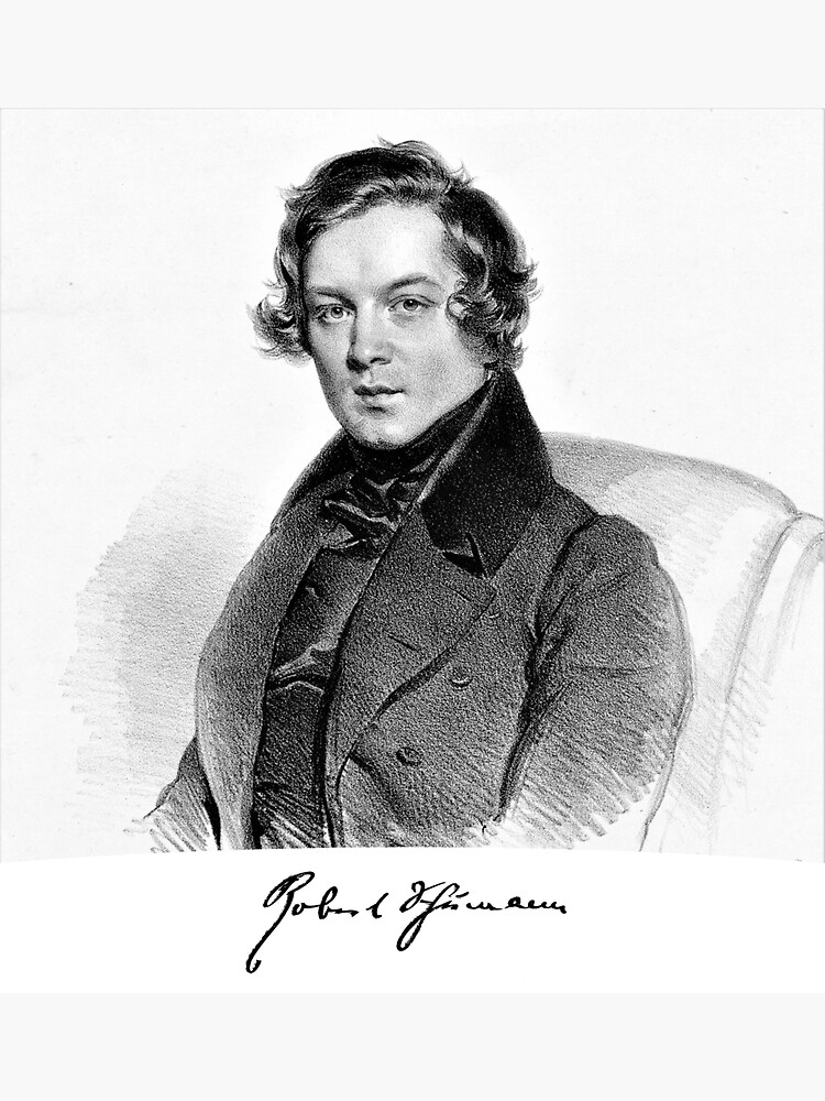 "Schumann Signature Portrait" Sticker by stayfree101 | Redbubble
