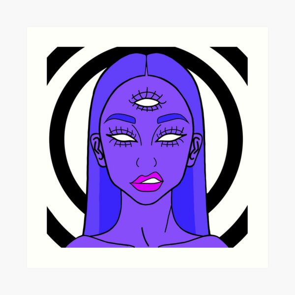 "Alien Woman with Third Eye" Art Print for Sale by alainakozyart ...