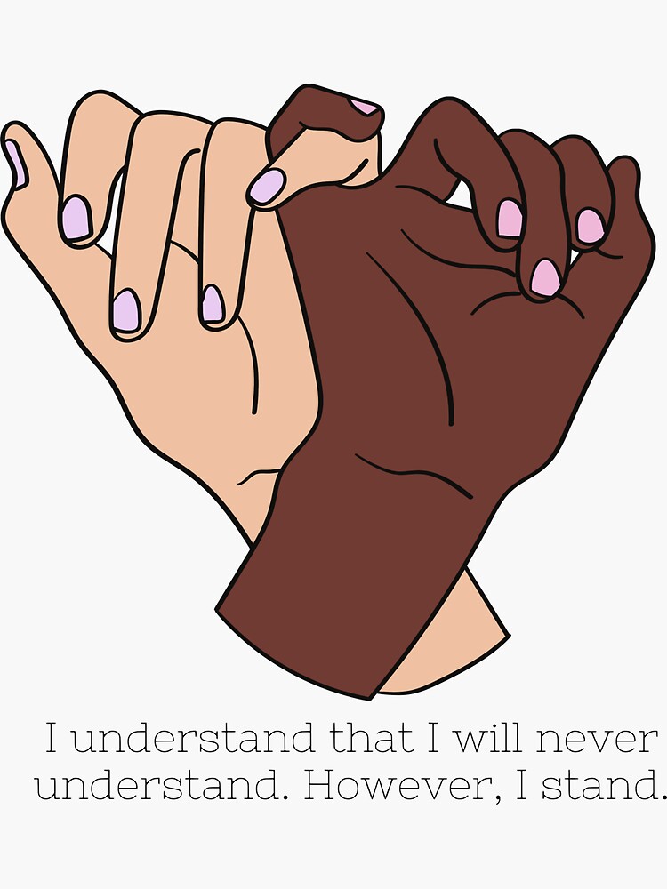 "I stand sticker" Sticker for Sale by lunacreative | Redbubble