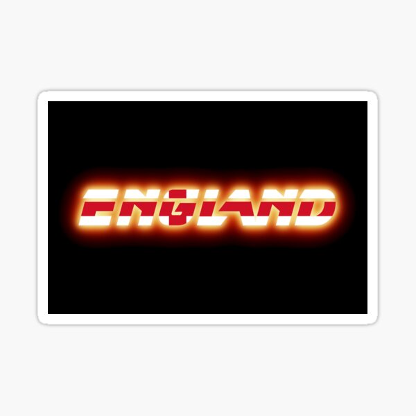 "England - English Flag Logo - Glowing" Sticker by graphix | Redbubble