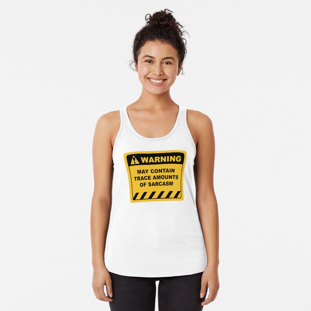 "Funny Human Warning Label / Sign MAY CONTAIN TRACE AMOUNTS OF SARCASM ...