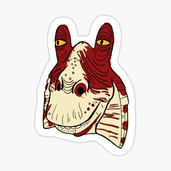"Jar Jar Binks" Sticker by tyboyart | Redbubble