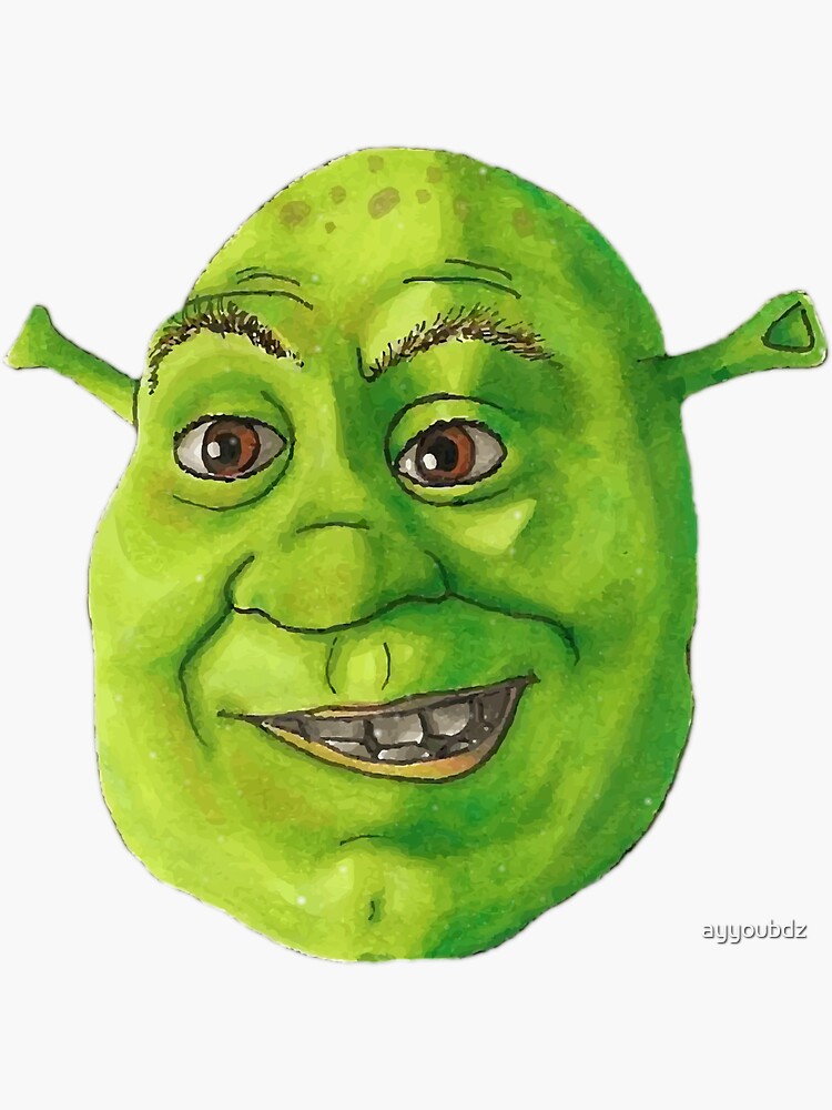 "Shrek Face" Sticker for Sale by ayyoubdz | Redbubble