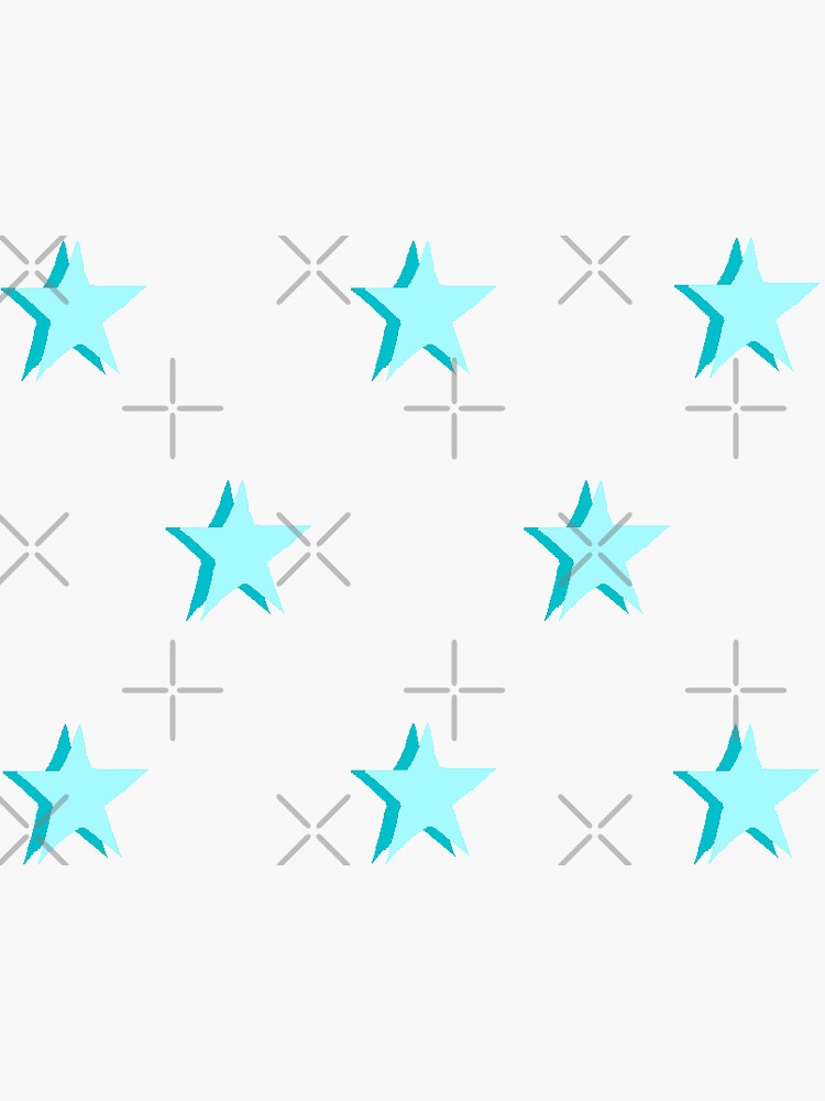 "neon blue vsco star pack" Sticker for Sale by kstickerzz | Redbubble