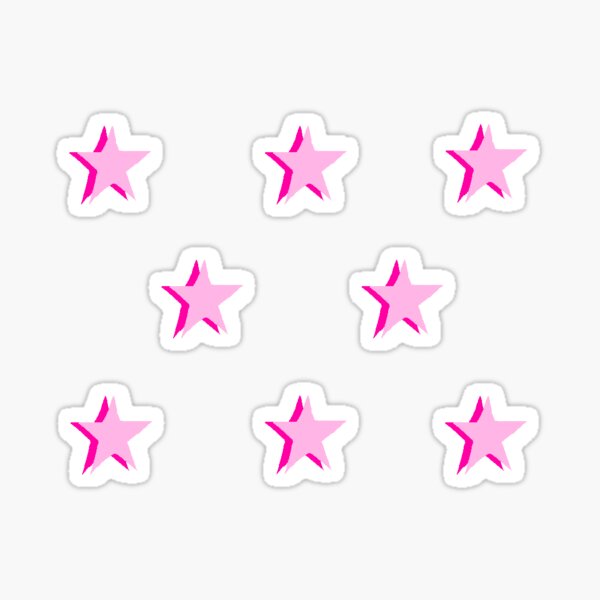 "pink vsco star pack" Sticker for Sale by kstickerzz | Redbubble