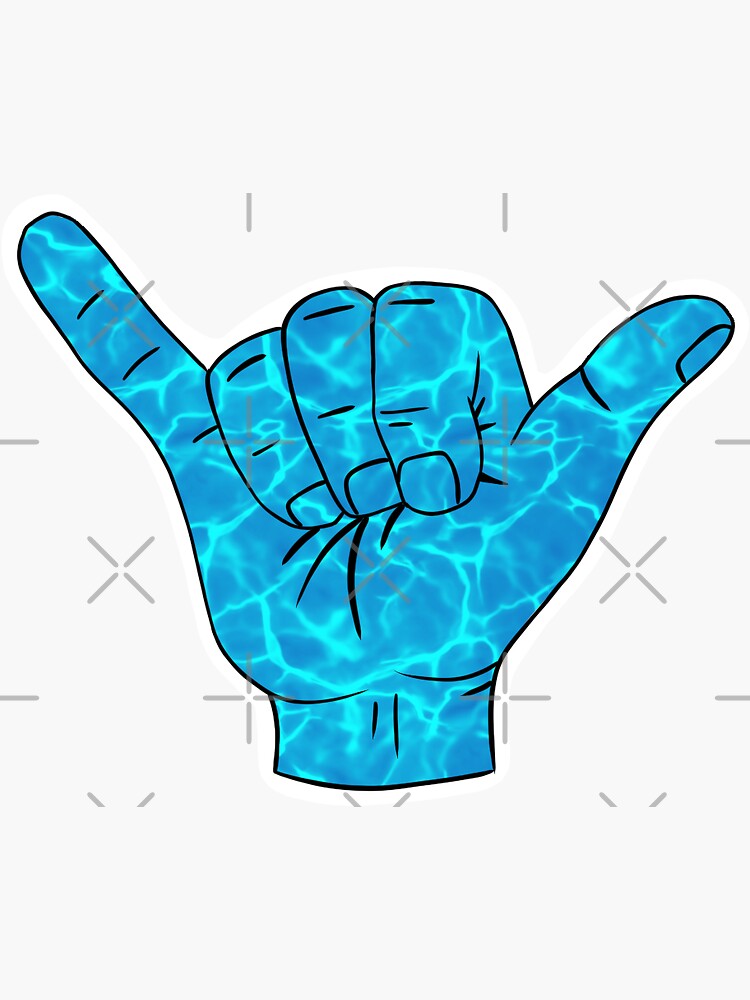 "Hang Loose Shaka" Sticker for Sale by morganbrewerr | Redbubble