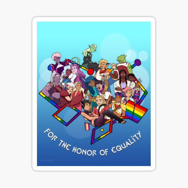 "SheRa Pride" Sticker for Sale by Violetrashie | Redbubble