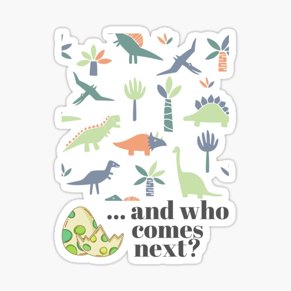 and who comes next?" Sticker for Sale by Glueck123 | Redbubble