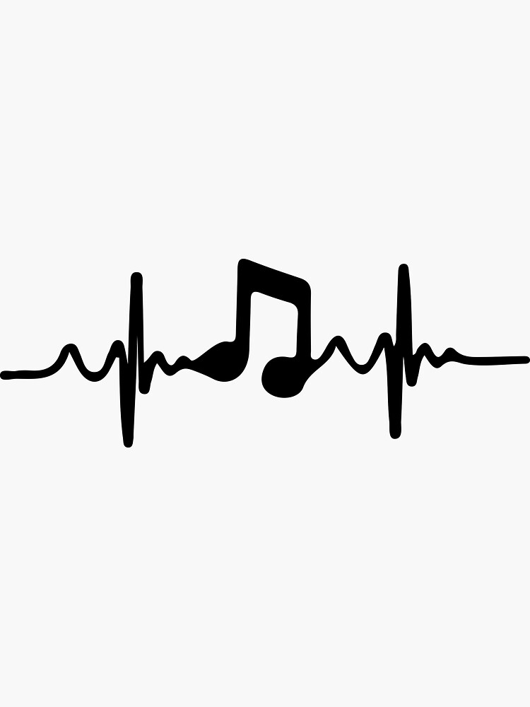 "Heartbeat ,Music Pulse Notes Clef Frequency Wave Sound Festival ...