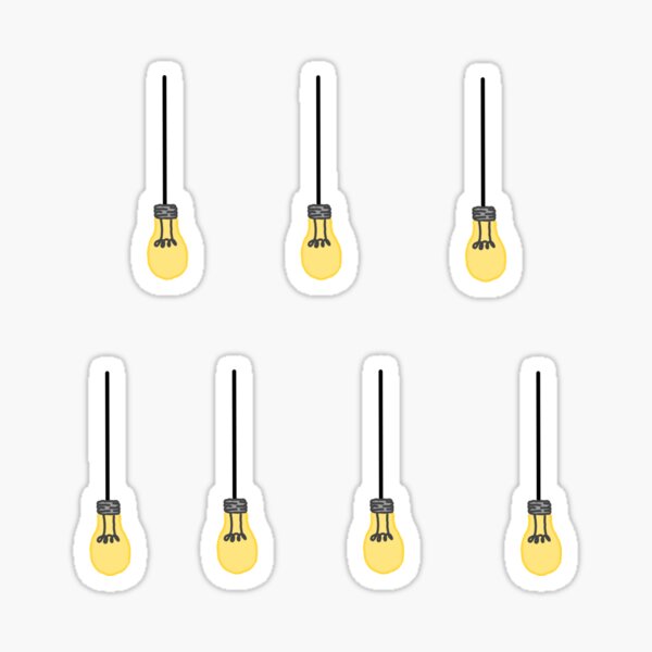 "Light bulb sticker pack" Sticker for Sale by Mazza11 | Redbubble