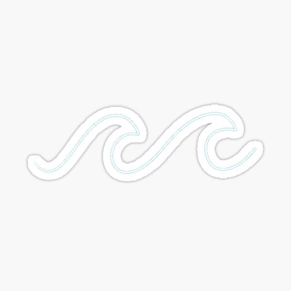 "Simple Blue Wave Design" Sticker by raynachatain | Redbubble