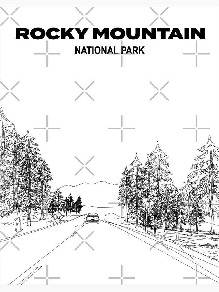 "Rocky Mountain Outline" Sticker for Sale by sarahma1 | Redbubble