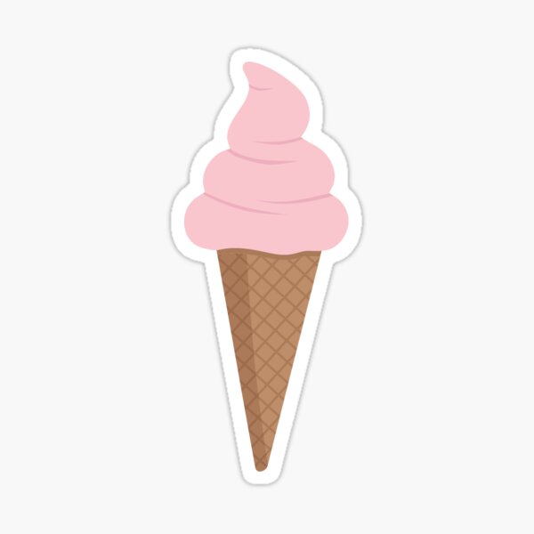 "Pink Soft Serve Ice Cream" Sticker by AmandaPark1 | Redbubble