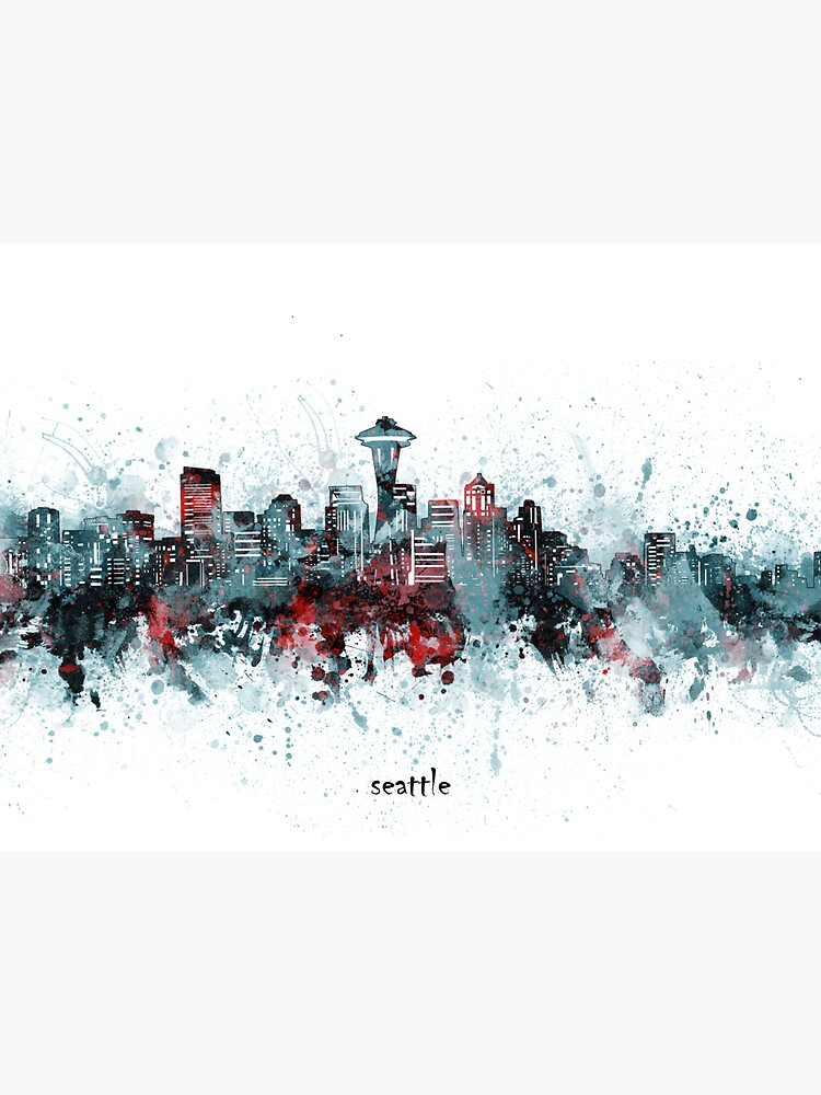 "seattle skyline" Sticker by BekimART2 | Redbubble