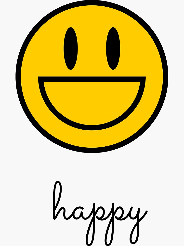 "Happy Smile" Sticker for Sale by swirlsnswag | Redbubble