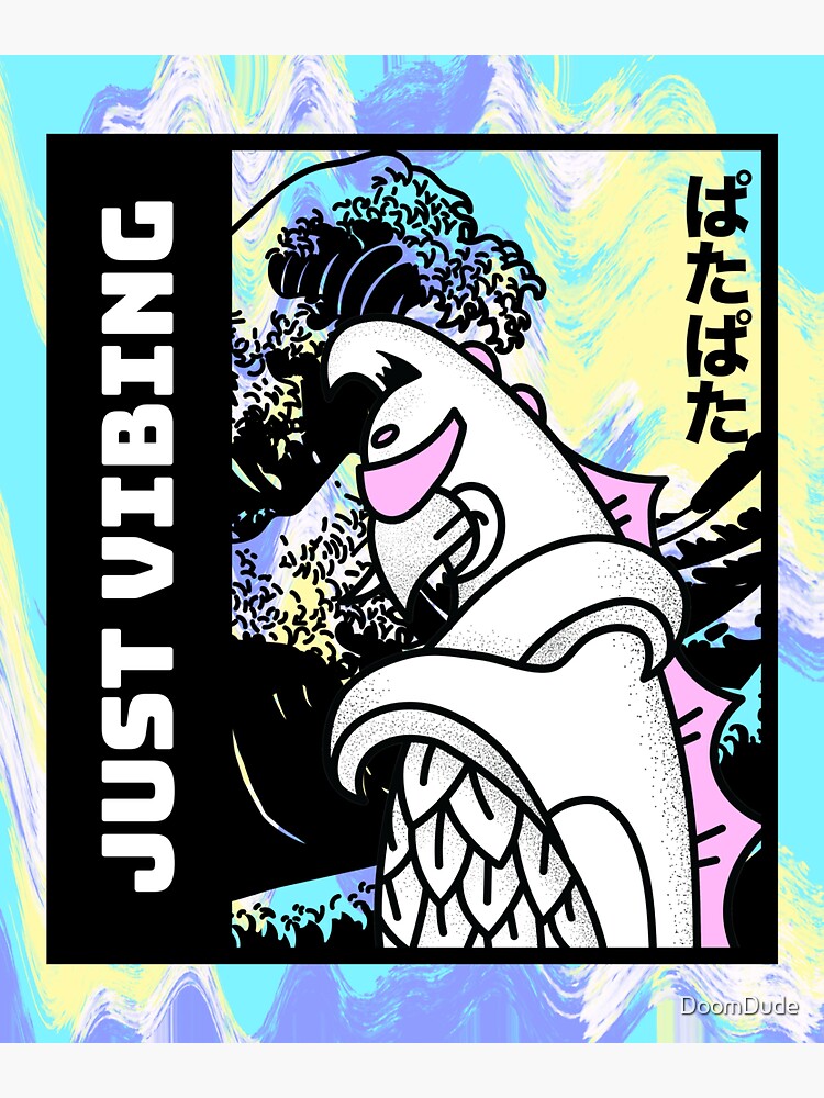 "JUST VIBING // Trippy Cartoon Design" Sticker for Sale by DoomDude ...