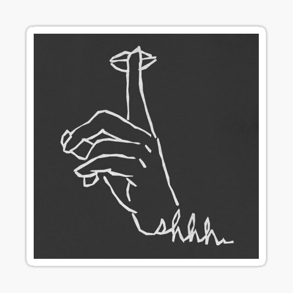 "SHHH..." Sticker for Sale by LemonIceDesigns | Redbubble