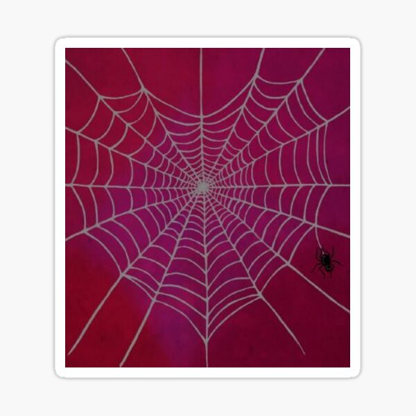 "Pink Aesthetic Spiderweb" Sticker by ccrosnie | Redbubble