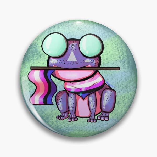 "Pride Frog Gender Fluid" Pin for Sale by YoungPotato | Redbubble
