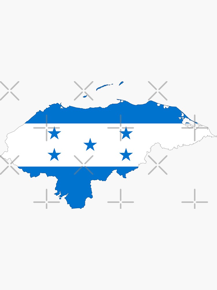 "HONDURAN FLAG, MAP OF HONDURAS" Sticker for Sale by CasaLatina | Redbubble