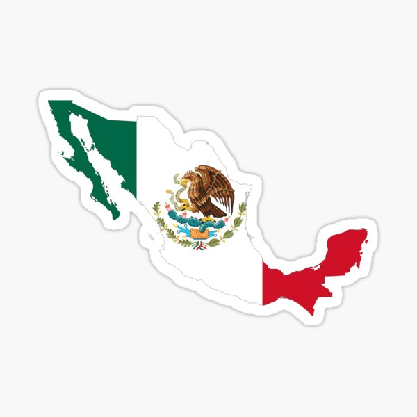 "MEXICAN FLAG, MAP OF MEXICO" Sticker by CasaLatina | Redbubble