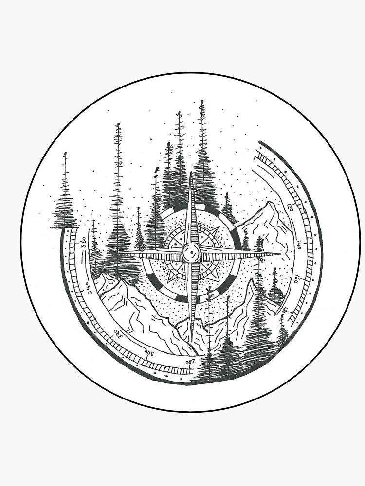 "Compas" Sticker by lyramulti | Redbubble
