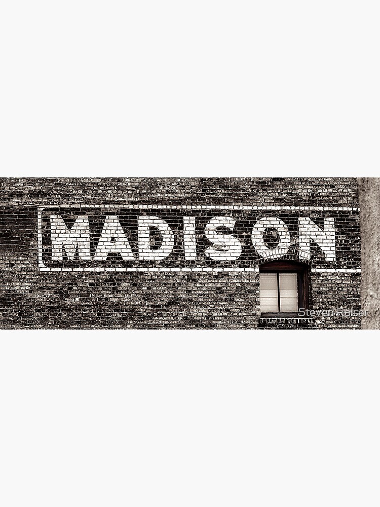 "Madison Sign BW - Madison, Wisconsin" Sticker for Sale by ralser ...