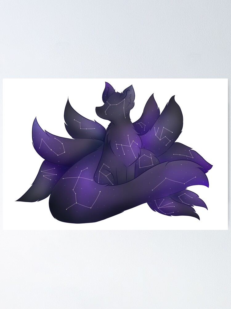 "Celestial Kitsune " Poster for Sale by PhantomsEcho | Redbubble