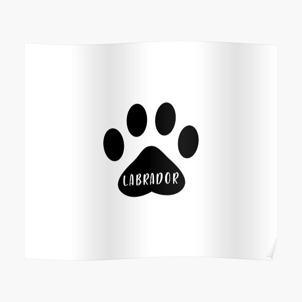 "Labrador Paw Print Seal" Poster by chanzds | Redbubble