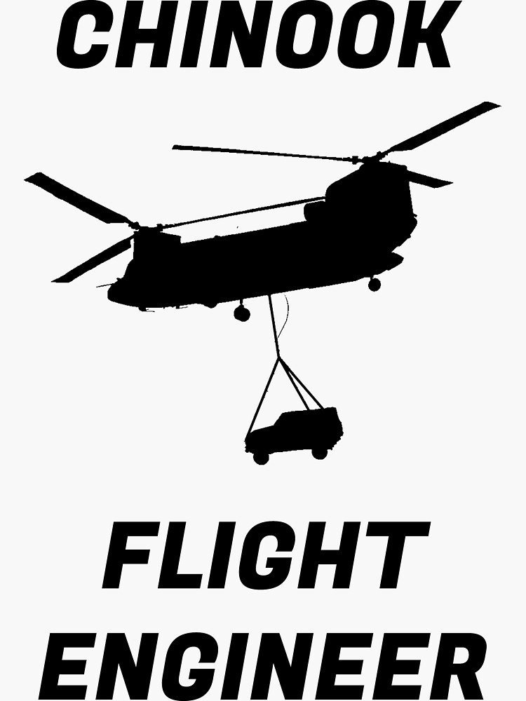 "Chinook flight engineer" Sticker for Sale by powerpointer | Redbubble