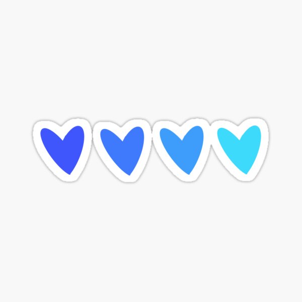 "Blue heart sticker pack" Sticker by DesignsbyVal | Redbubble