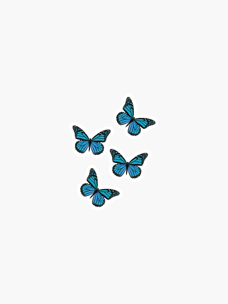 "Cute Blue Butterfly Stickers" Sticker by stukostickers | Redbubble