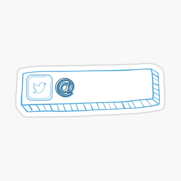 "Twitter Handle" Sticker for Sale by jreiken | Redbubble