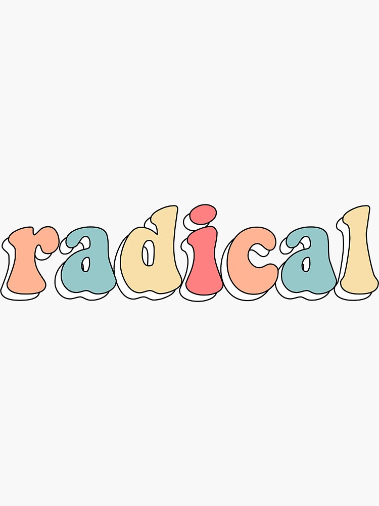 "radical typography vsco sticker " Sticker by aleshaslife | Redbubble